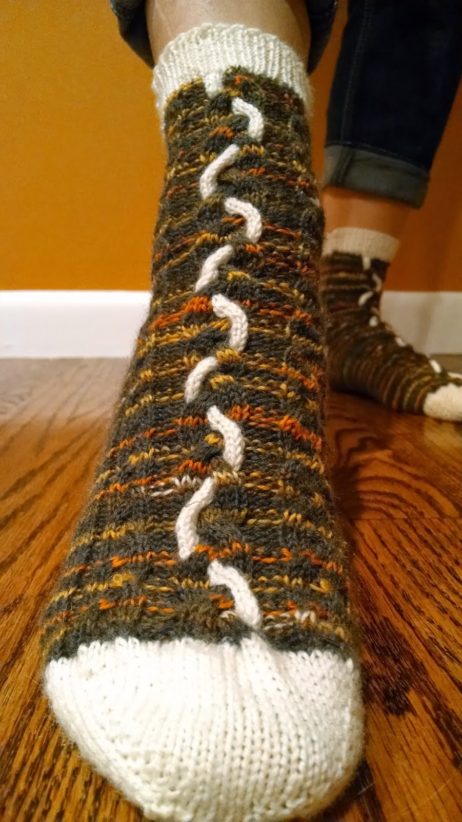 Pattern: Braided Cable Trail Toe Up Socks - Knit a Bit, Crochet Away