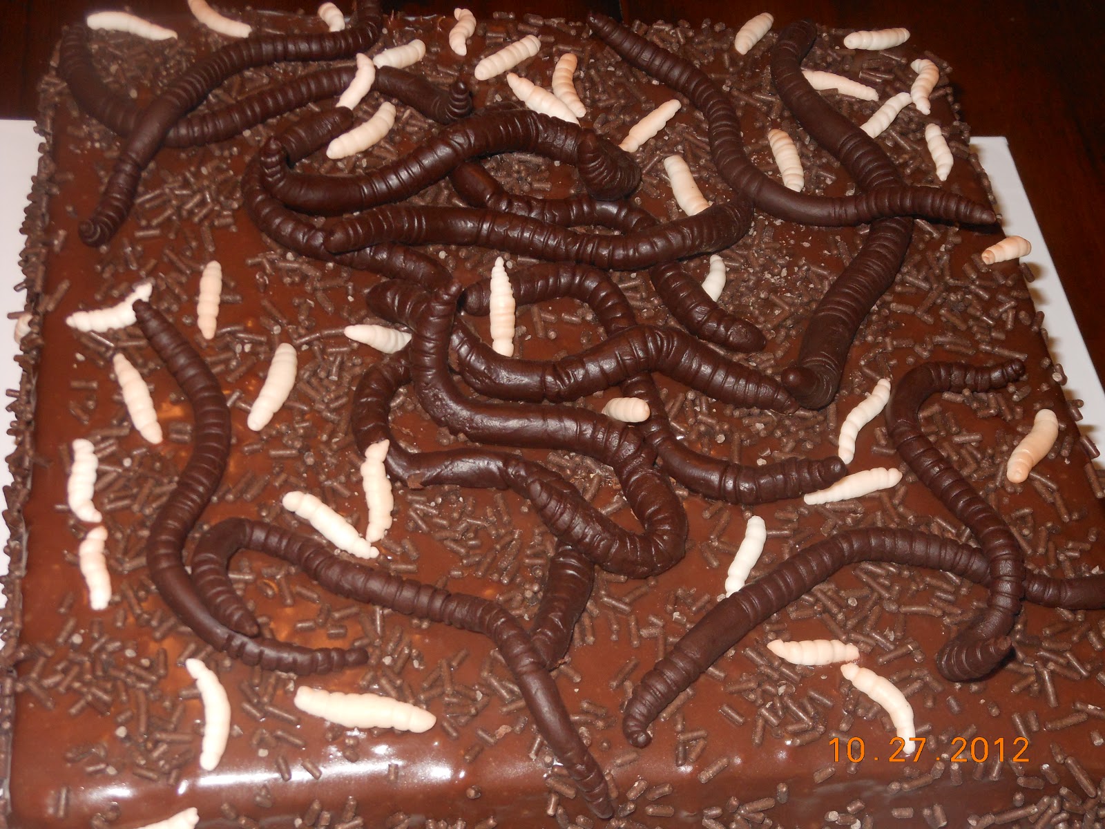 It's a piece of cake: Worm and maggot Fear Factor Cake