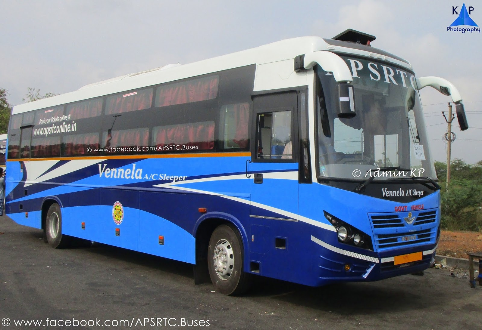 APSRTC BRAND NEW VENNELA AC SLEEPER BUS VEERA COACH ASHOK LEYLAND ENGINE.