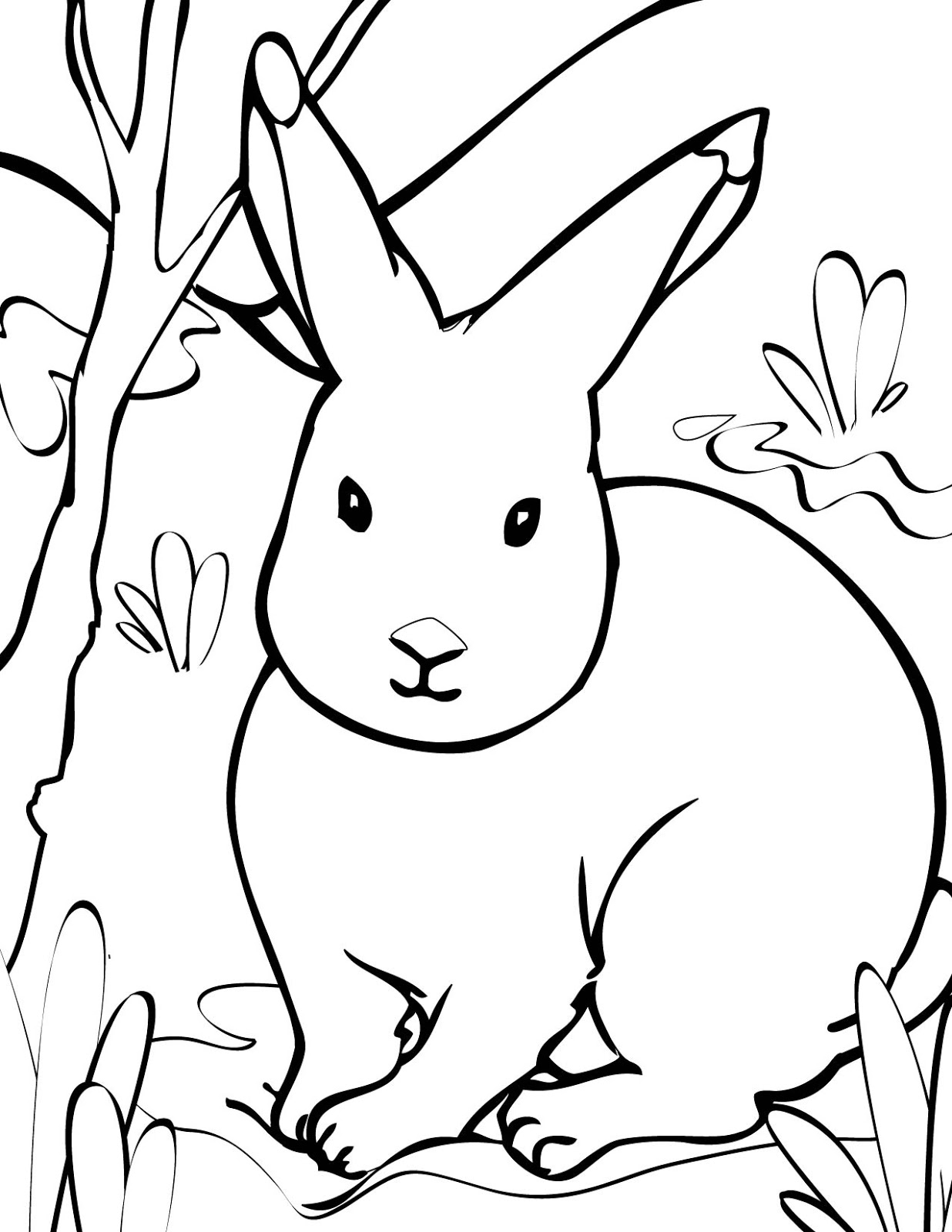 Rabbit Print ~ Child Coloring