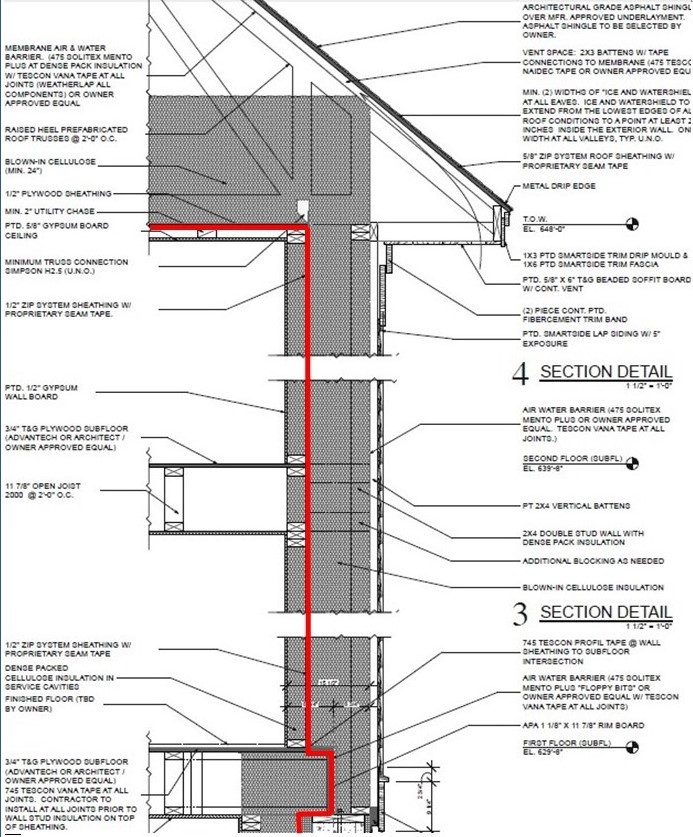 Rochester Passive House: Wall Assembly 1