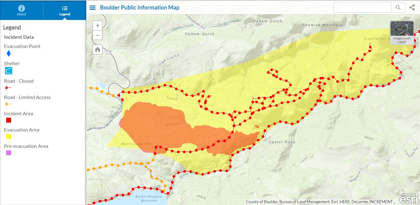 Digital Mapping: Active Fire Map-Boulder Public Information Map