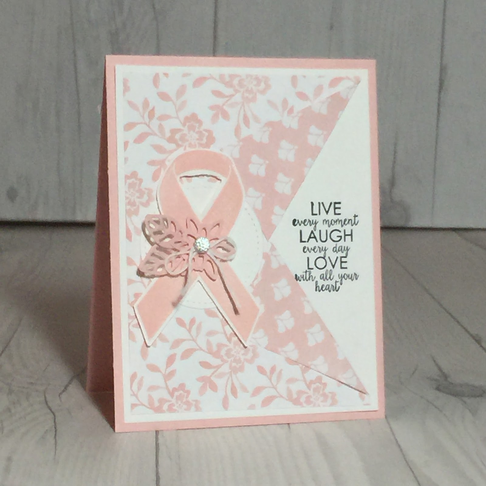 Powder Pink Ribbon of Courage stamp set | Stamped Sophisticates