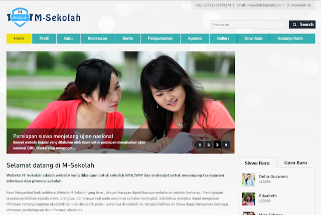 Source Code Sistem Informasi Sekolah Menggunakan Codeigniter - Code Free