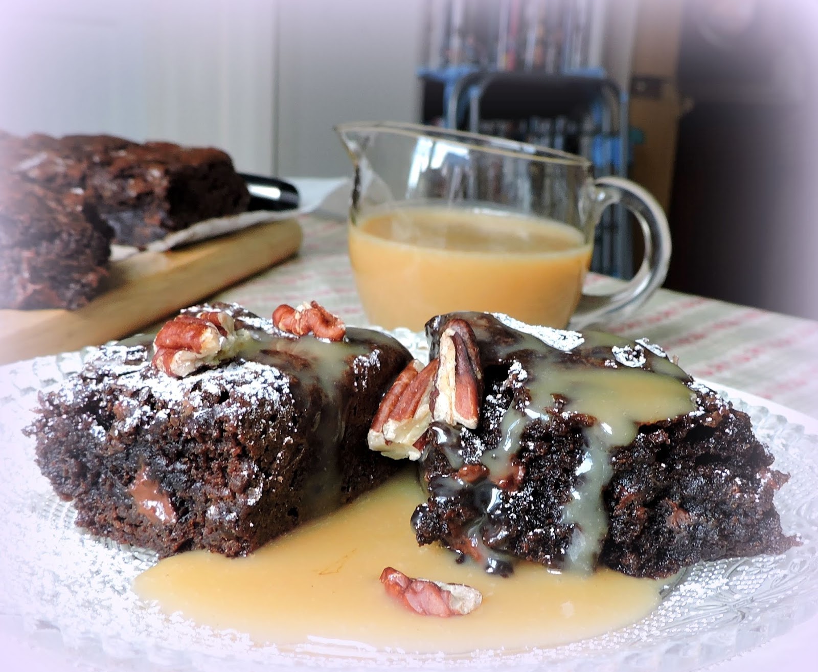Mochachino Brownies with White Mocha Sauce | The English Kitchen