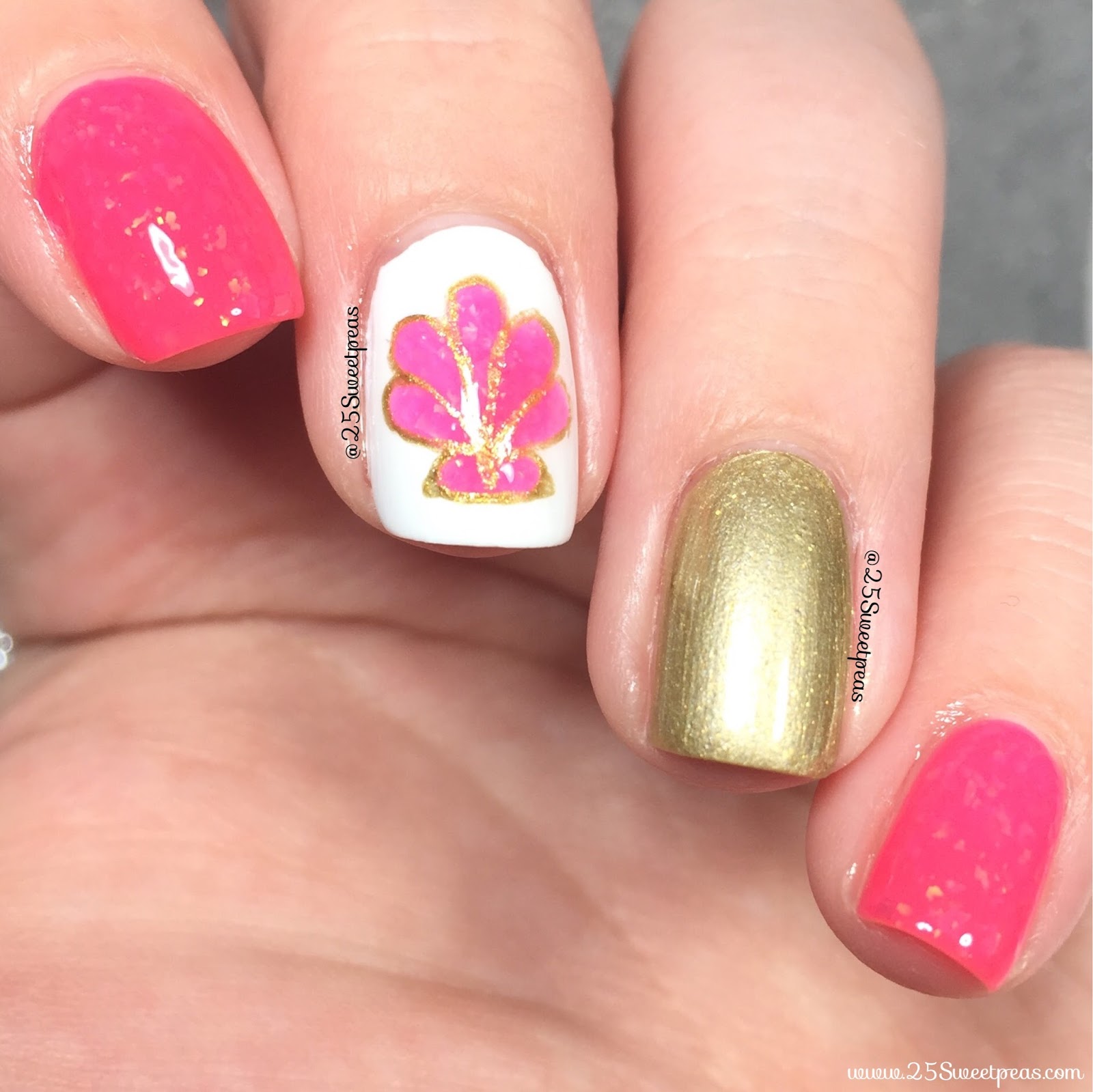 Pink Seashells — 25 Sweetpeas