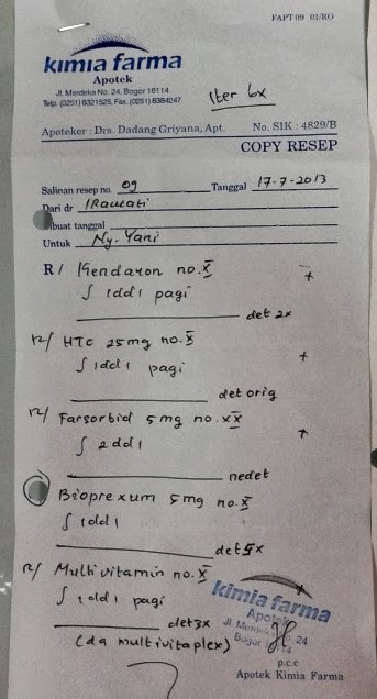 Ilmu Farmasi: Latihan Membaca Resep IX