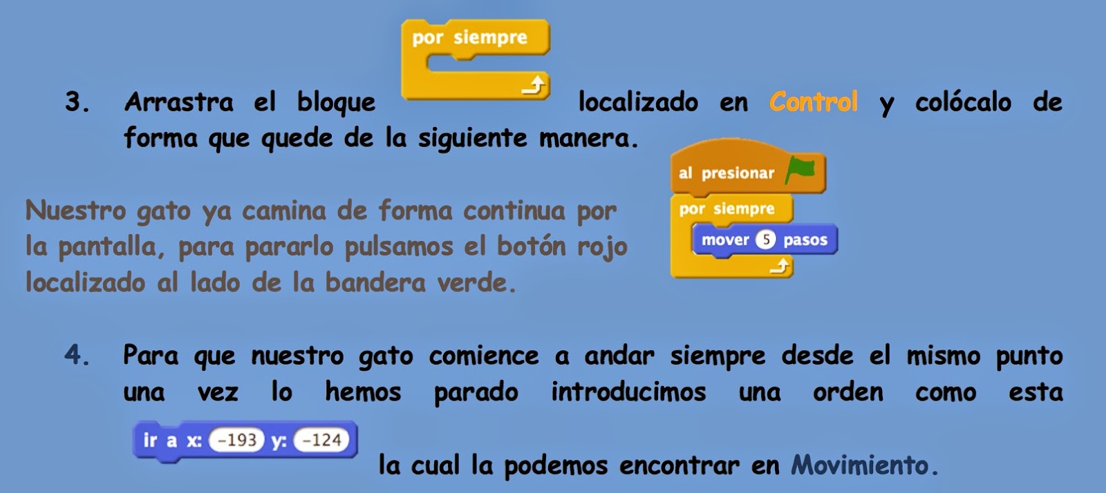 PROGRAMACIÓN CON SCRATCH: Jugando con nuestro gato.