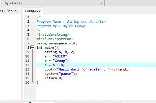 Mengenal Karakter dan String Dalam C++
