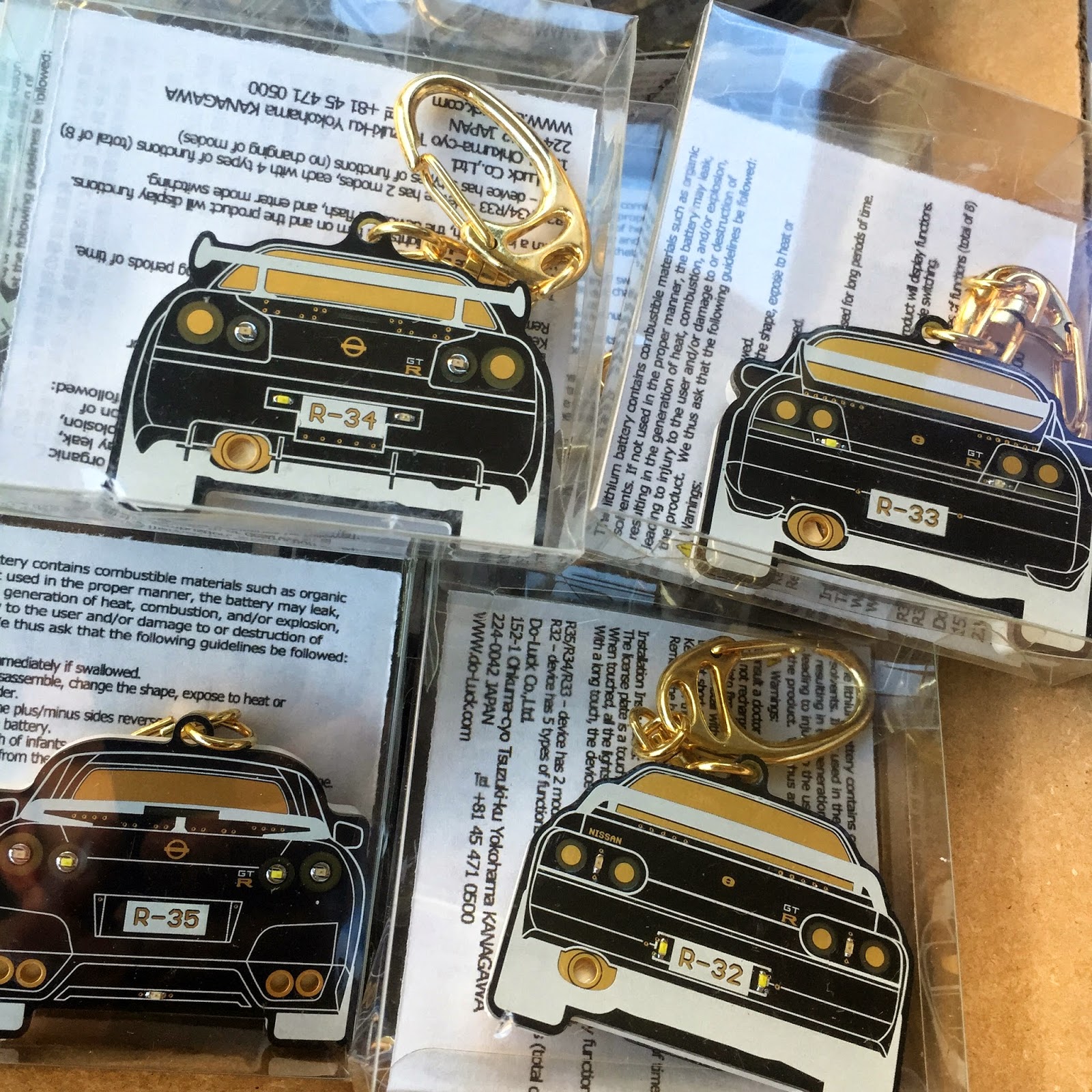 GT-R LED Taillight Keychains - Nissan Skyline GT-R s in the USA