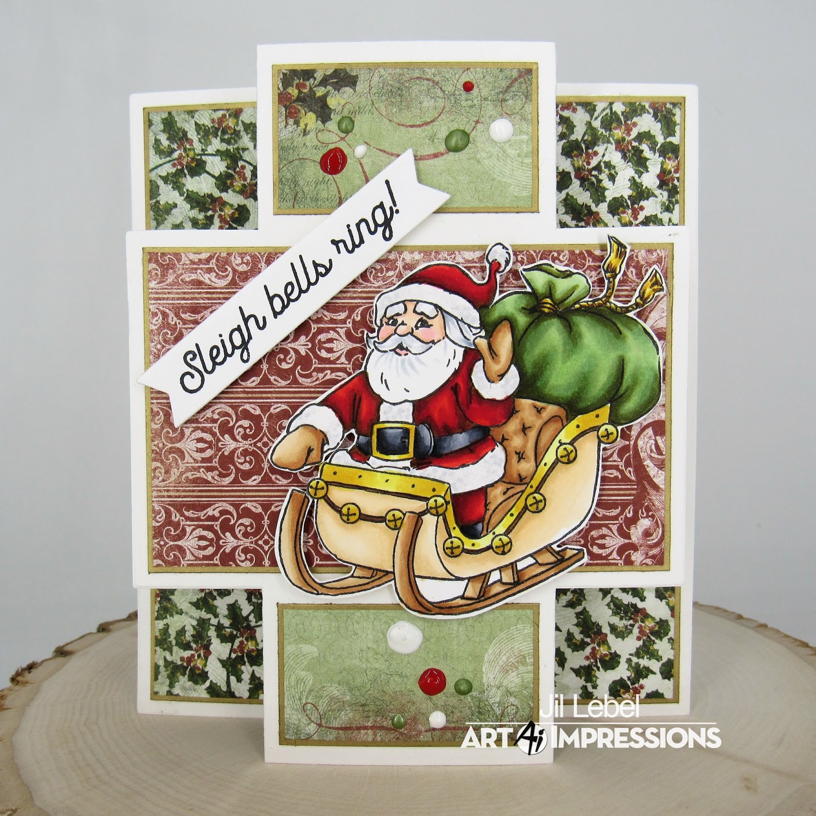 Art Impressions Blog: Santa Pop Out Rectangle Card by Jil Lebel