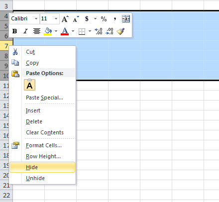 Cara Menyembunyikan baris (rows) atau kolom (columns) ms excel ...