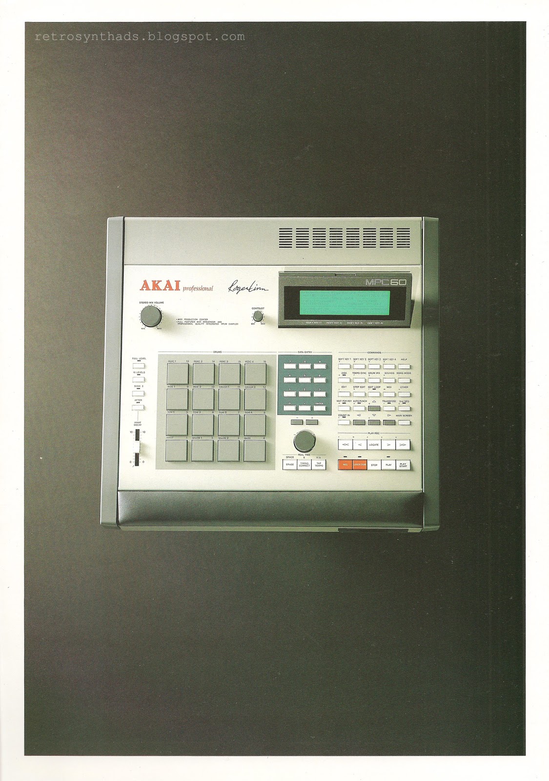 Retro Synth Ads: Akai / Roger Linn MPC60 "MIDI Production Center ...