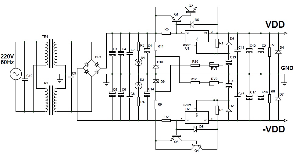 microproyectostigre: Fuente de Alimentación Simétrica Variable