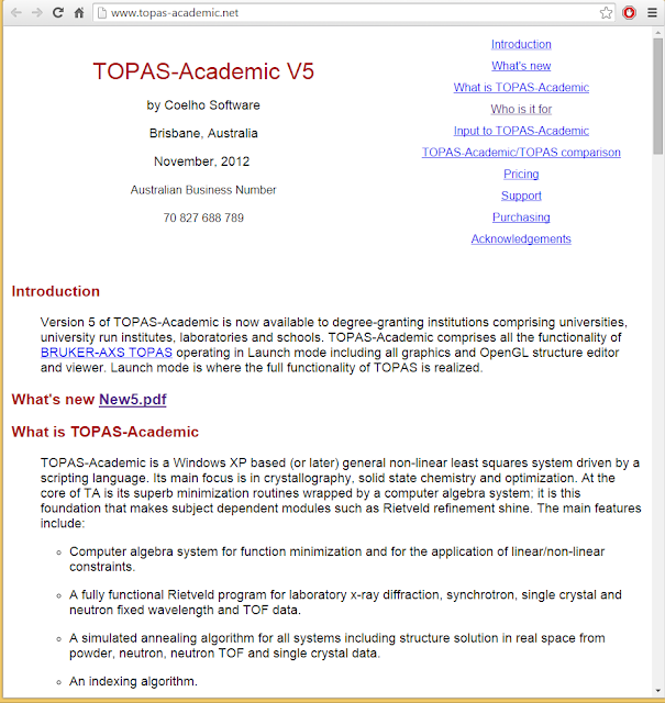 jilin zhang and XRD: TOPAS from Bruker and Topas Academic