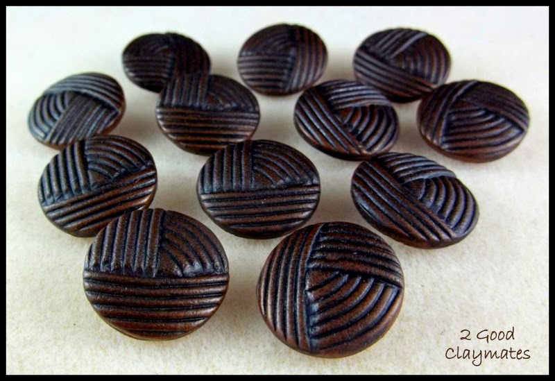 2 Good Claymates: Yarn Ball Buttons