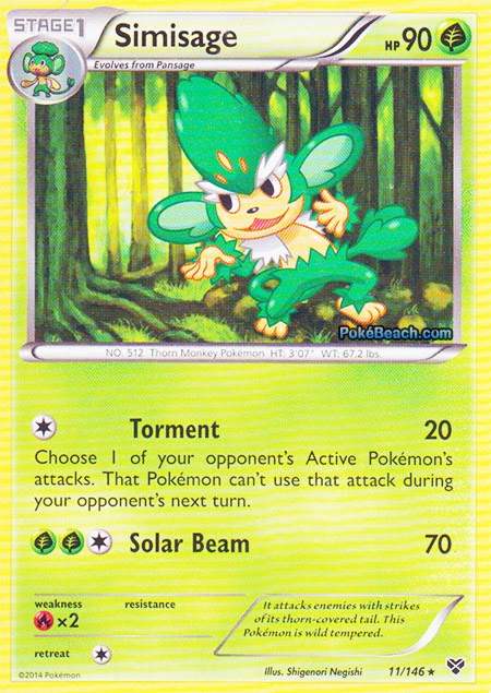 Simisage -- Pokemon X and Y Card Review | PrimetimePokemon's Blog