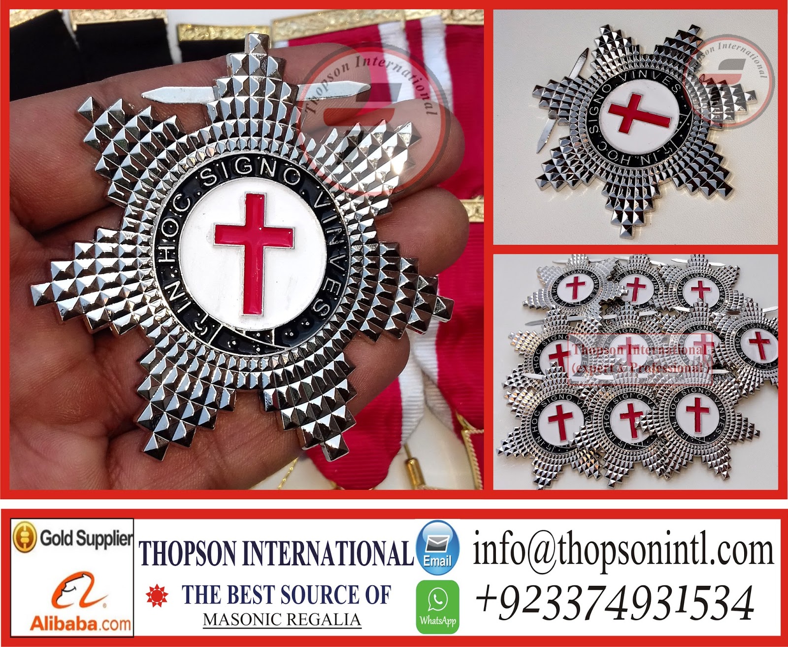 Masonic Regalia thopson: Knight Templar Member Star Jewel