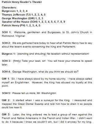 Beg, Borrow, and Teach!: Patrick Henry Readers Theater