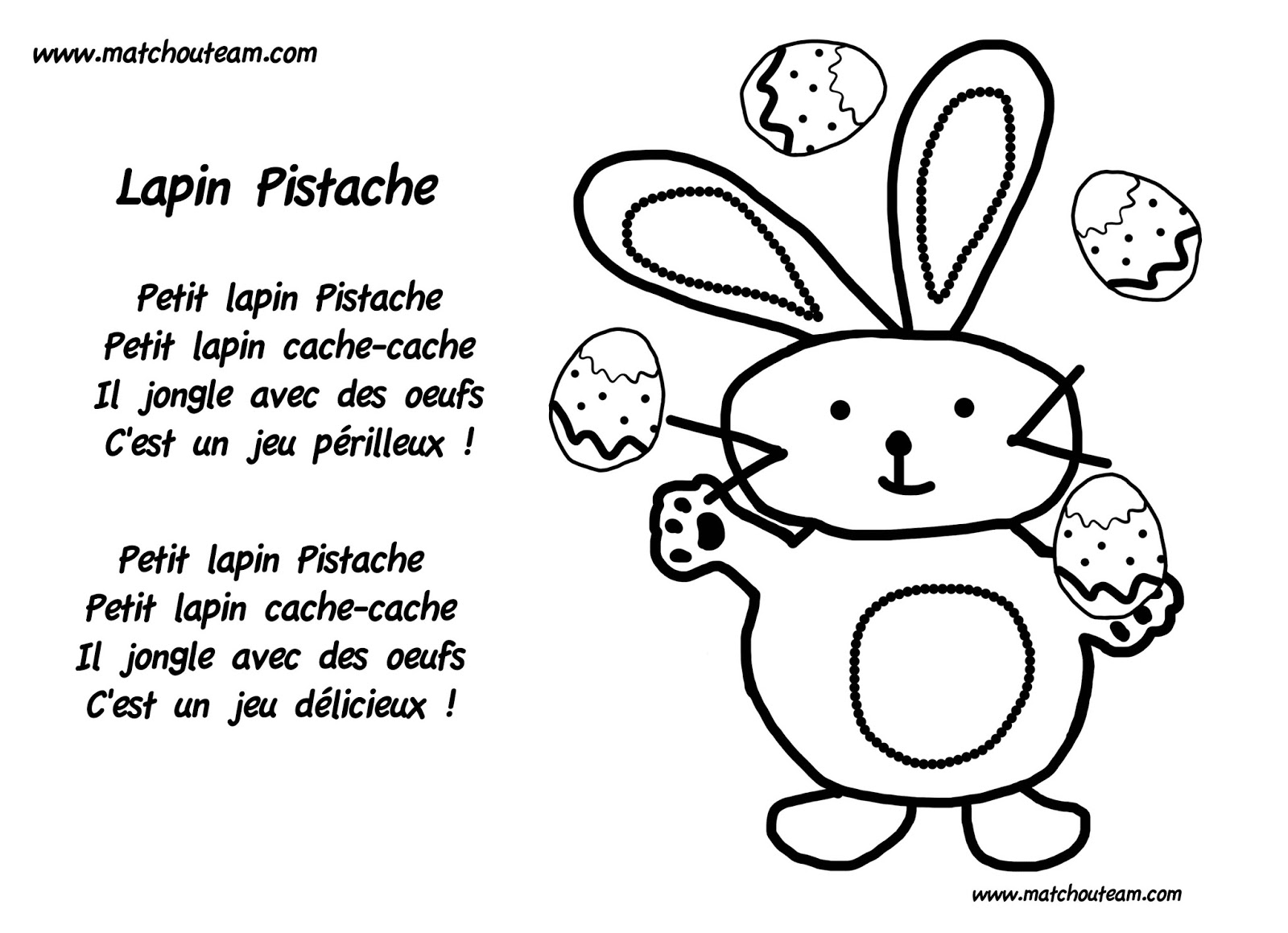 Petit lapin Pistache, comptine pour Pâques | Comptines, Petit lapin, Lapin