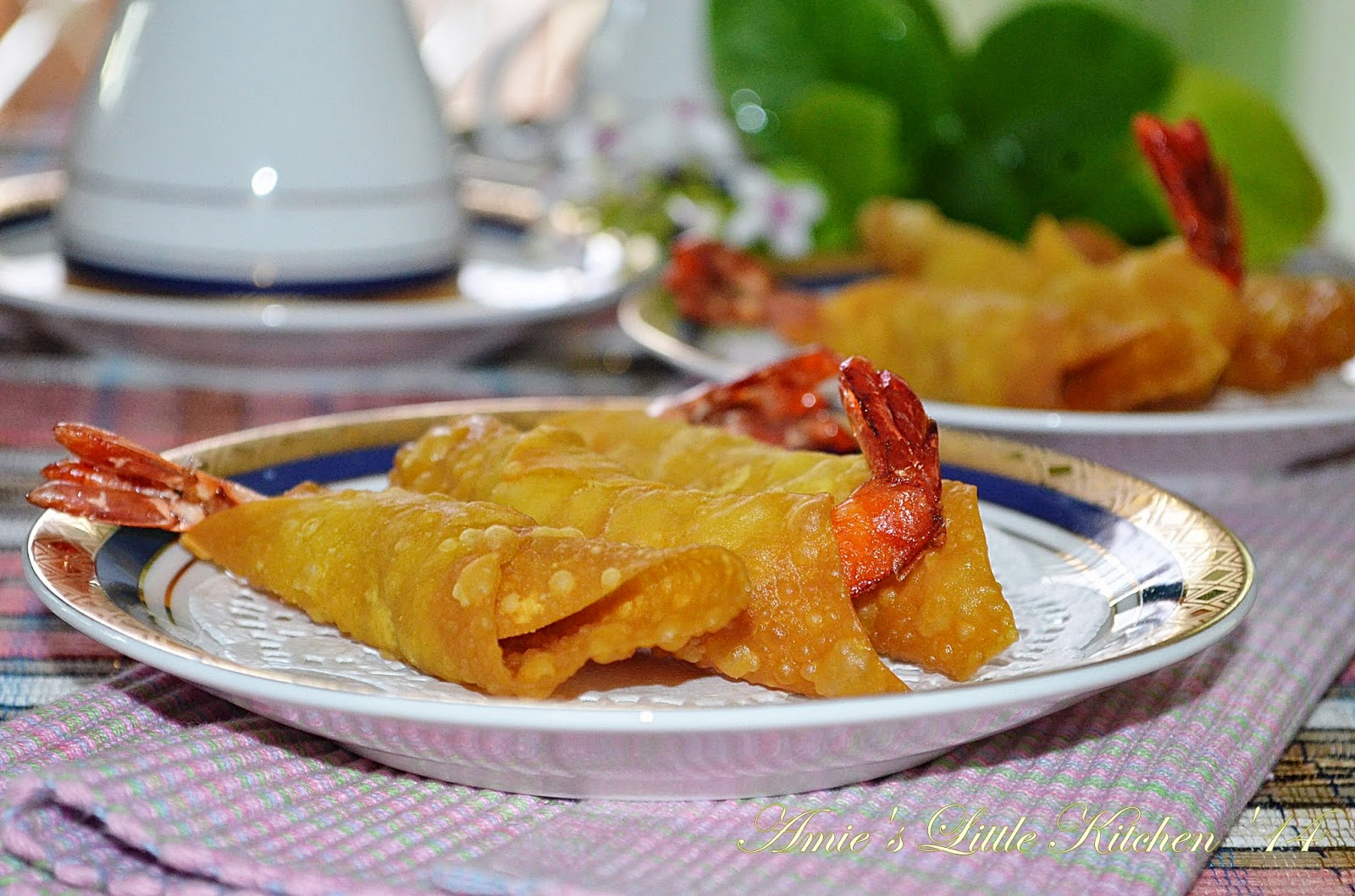 Udang Balut Kulit Wantan - Amie's Little Kitchen