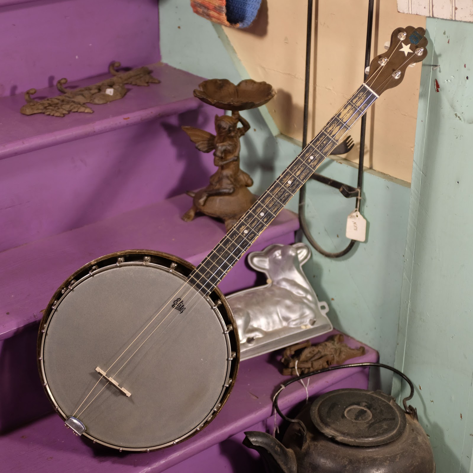 1920s Lange "Banner Blue" Resonator Tenor Banjo