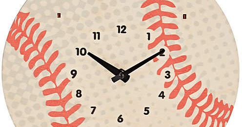 New Bedroom Shop: Modern Moose Baseball Pendulum Clock by Barneys New York