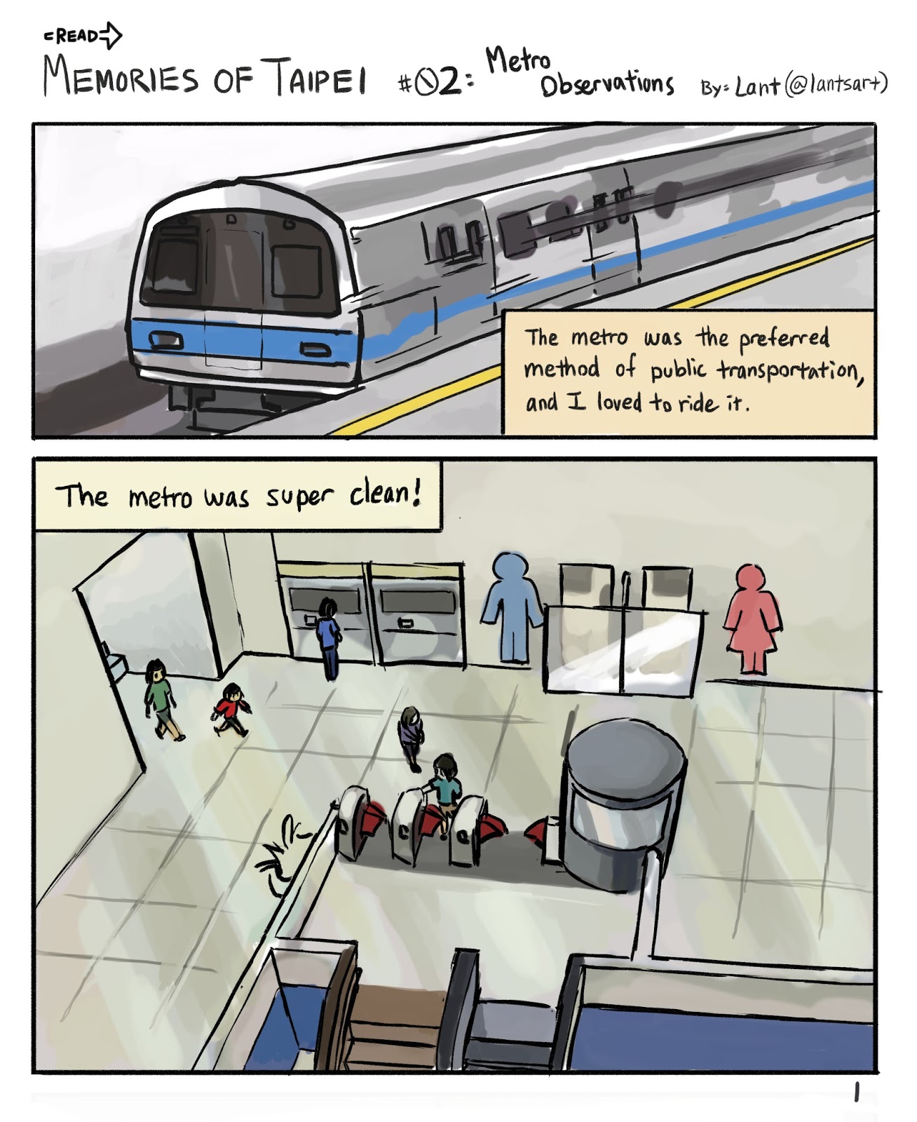Memories of Taipei - Metro Observations - Art by Emily Hsu