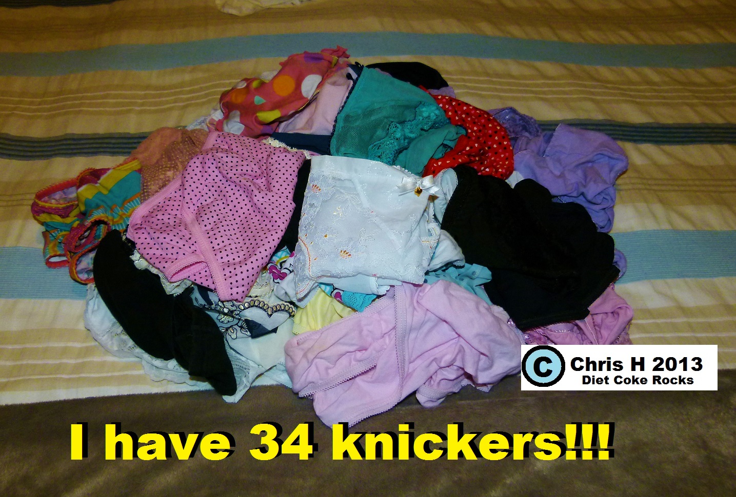 DIET COKE ROCKS: TODAY I GIVE YOU.... KNICKERS.