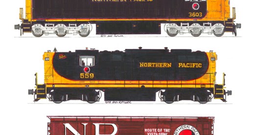 Andy Fletcher Blog-: A Northern Pacific Freight Heads West at ...