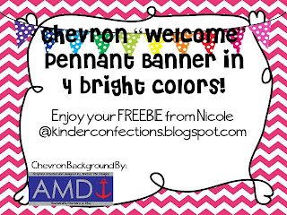 Kinder Confections!: What a way to WELCOME- Cute pennant banners!!!!