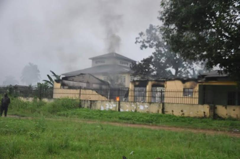 More Photos: INEC office in Bori, Rivers state gutted by fire