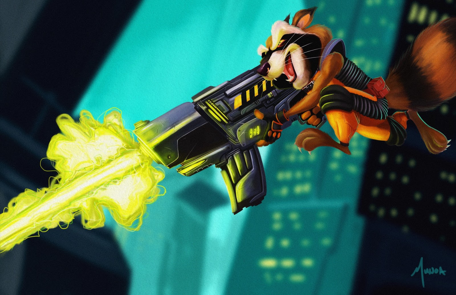 Adam Munoa Art: TBT: Rocket Raccoon!
