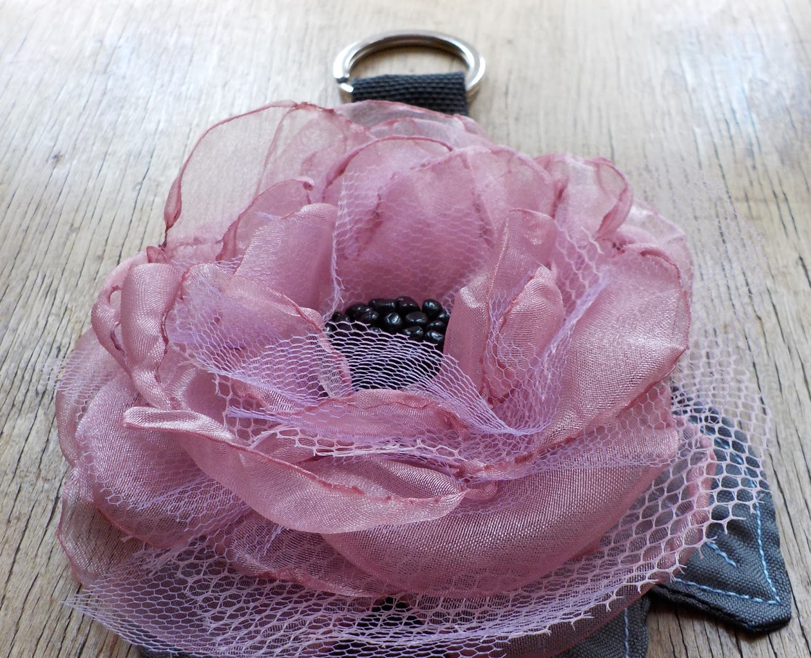 OnePerfectDay: Rose Organza Flower Keyring