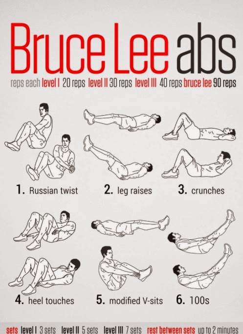 Keep Fit all year long: 30 day Bruce Lee work out Challenge