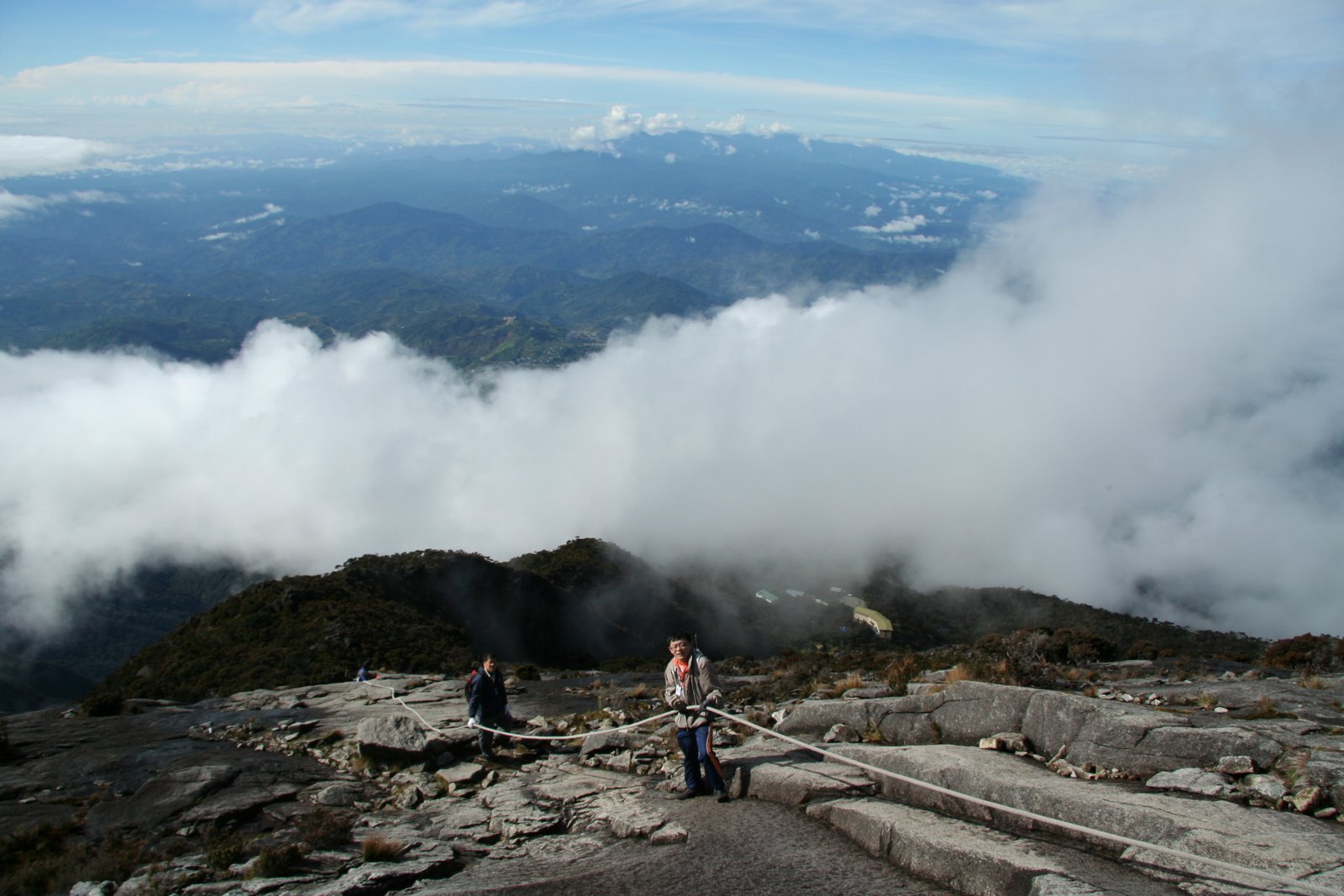 Climbing Mt Kinabalu: Descending right after Sayat Sayat checkpoint