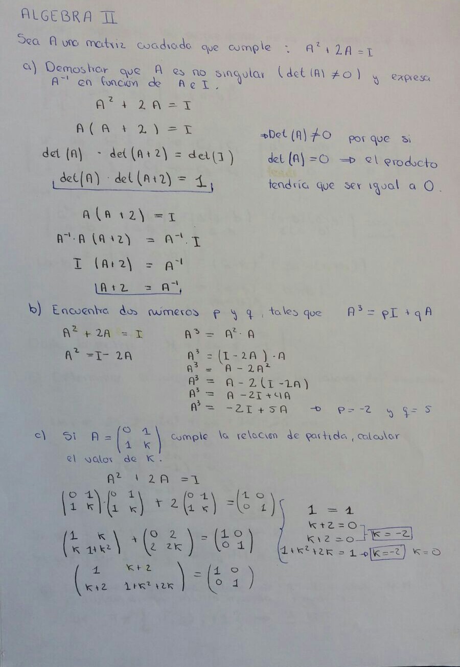 Problemas resueltos de algebra
