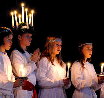 Life in the suburb!: This Week: Santa Lucia Day in Sweden