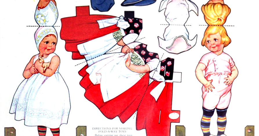 The Dutch Twins Paper Dolls | The Doll Coloring Book