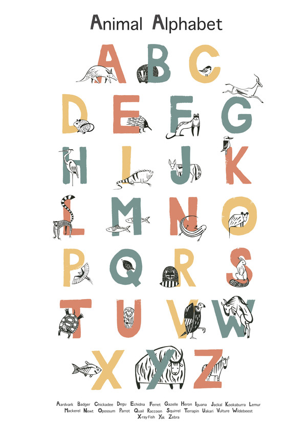 glitter, glue and fireflies: Tuesday Typeface....Animals...