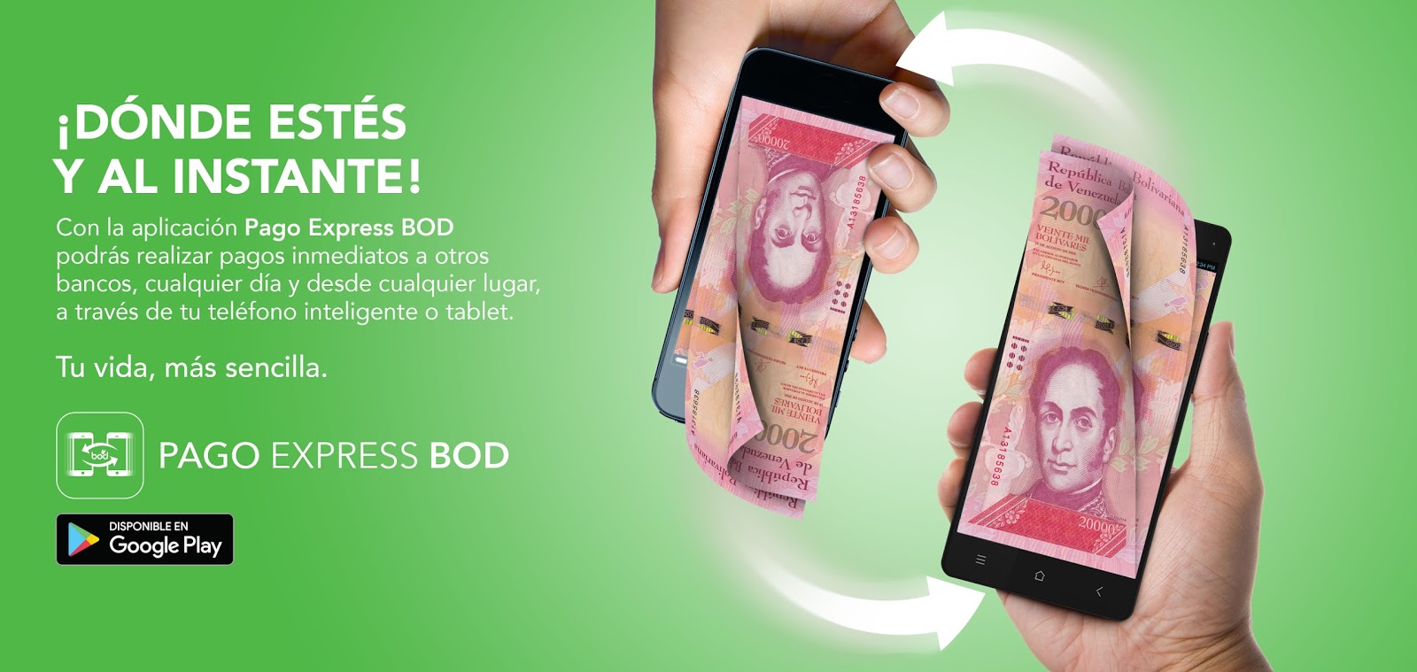 Pago Express BOD se suma al servicio de pago móvil al instante