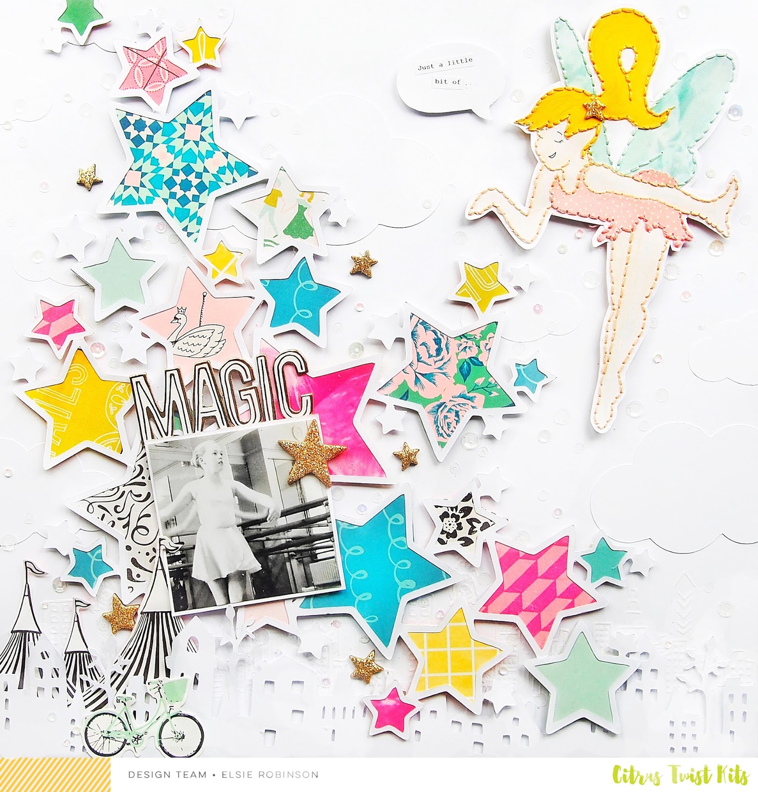 Elsie Robinson: A Little Bit of Magic Layout | AND a Freebie!
