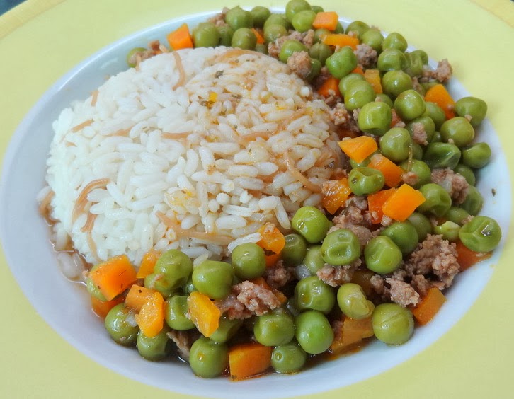 Arabic Food Recipes: Peas with rice (Bazella W Riz) Recipe