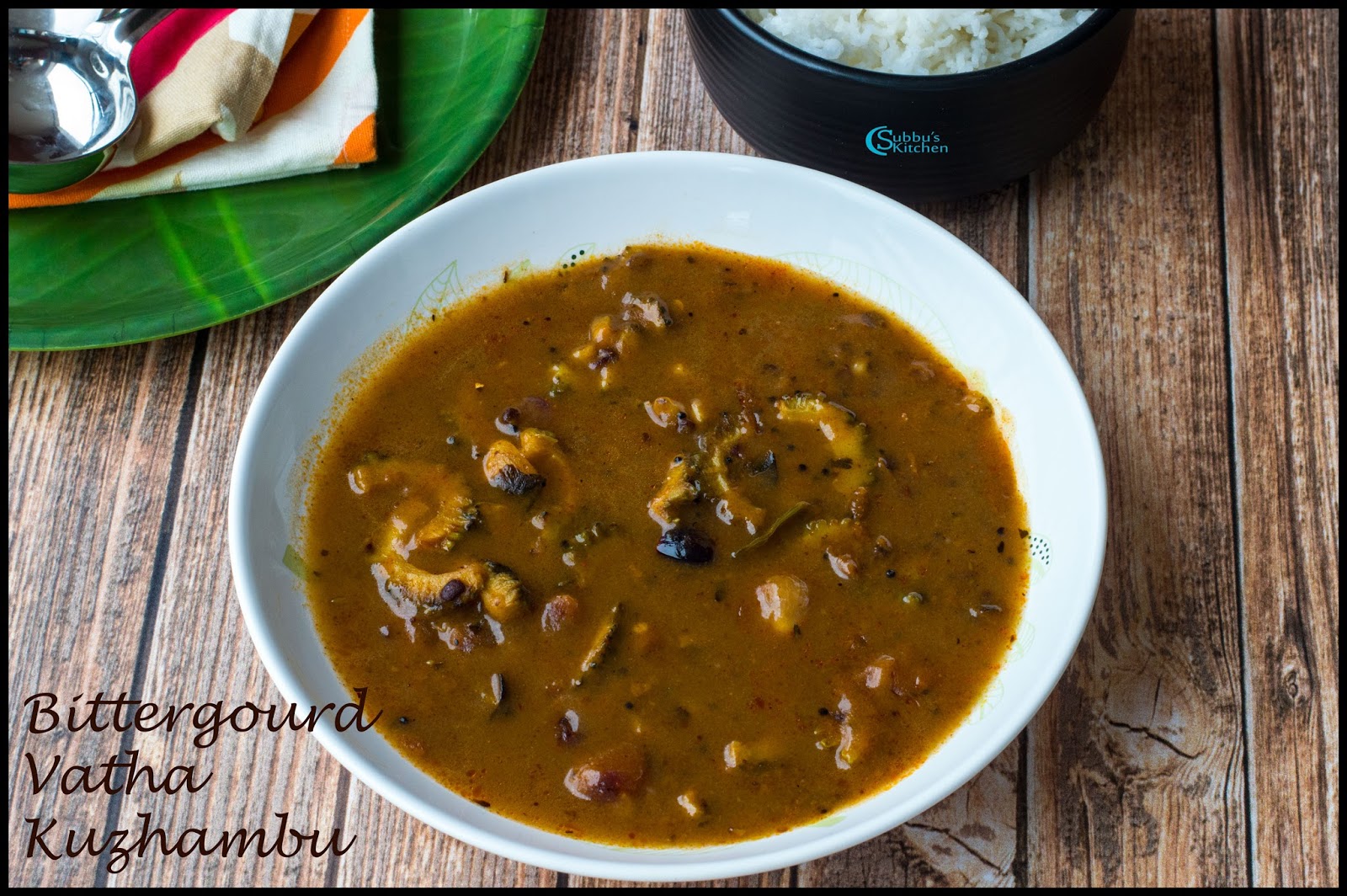 Bitter gourd Vatha Kuzhambu Recipe (Pagarkkai Vatha Kuzhambu) - Subbus ...