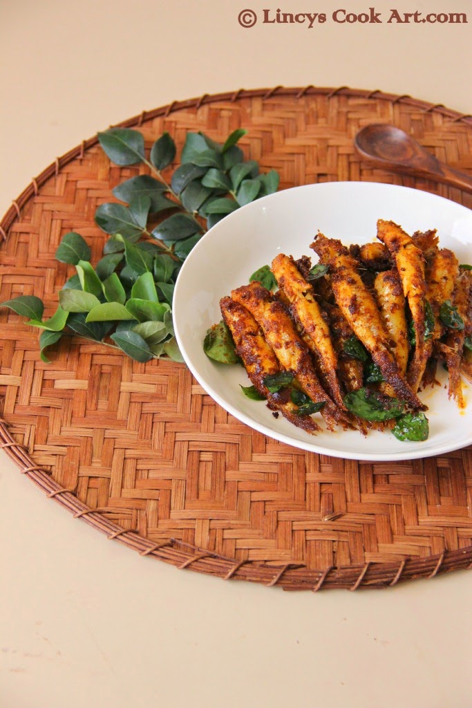 Nethili Fish Fry/ Fried Anchovies/ Nethili Meen Varuval ~ Lincy's Cook Art