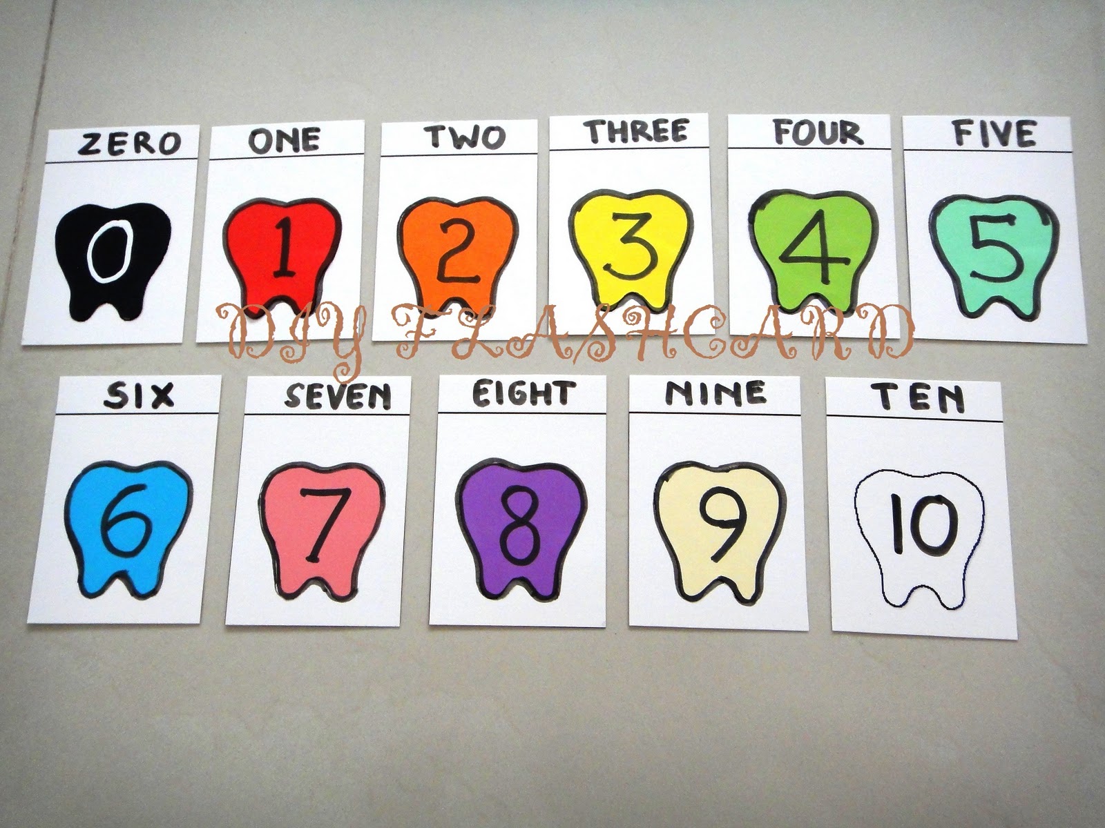 DIY Flashcard & Edu Toys: Numbering Teeth