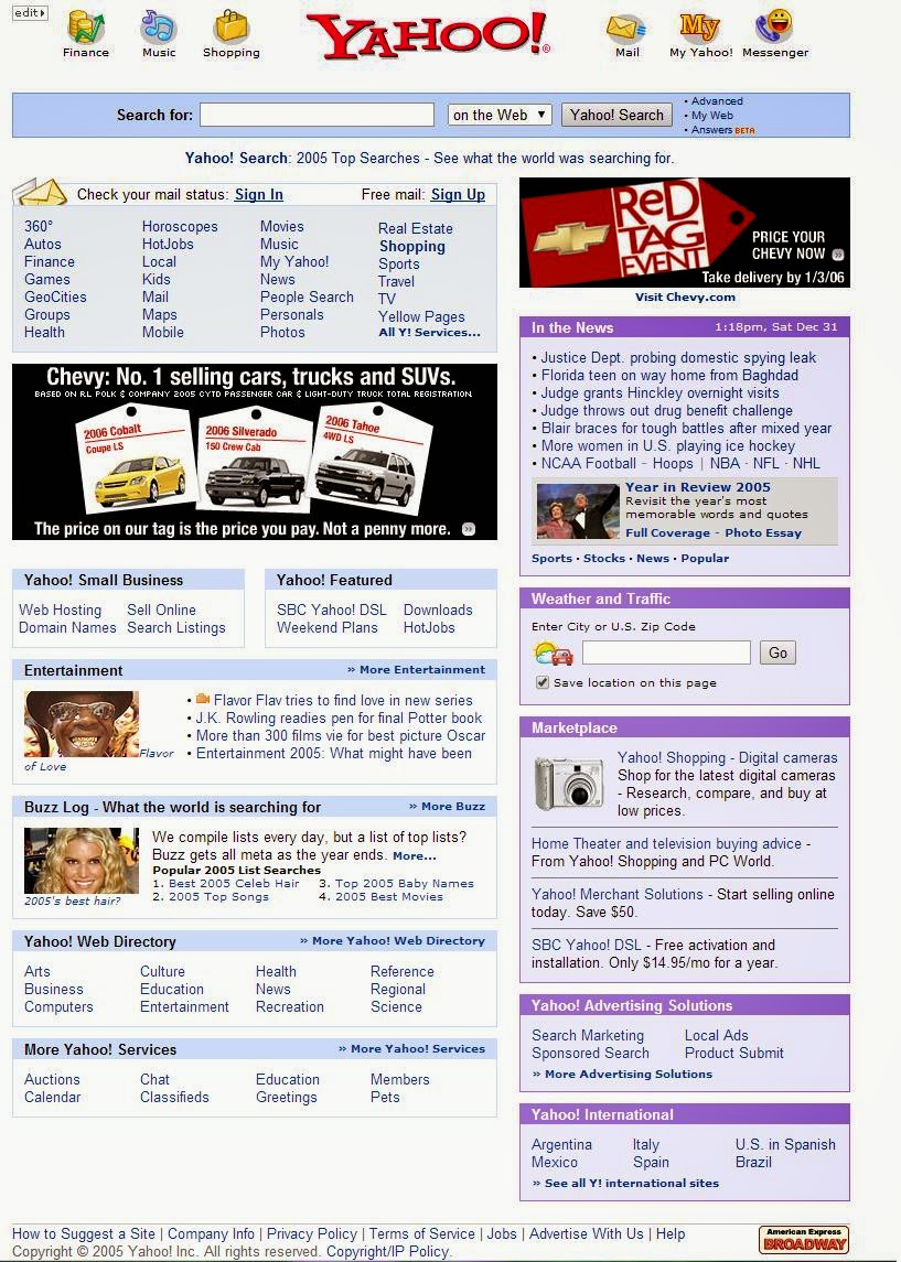 [Download Percuma] Sejarah Paparan Web Yahoo 1994-2014