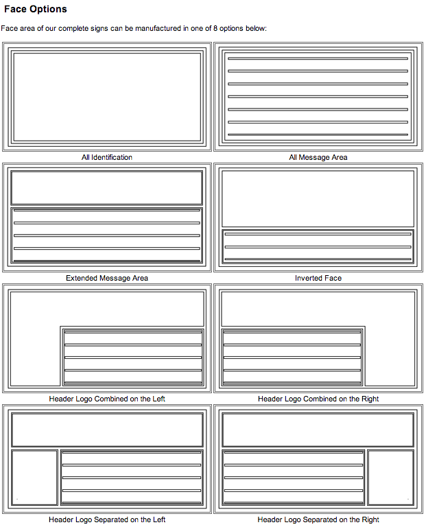 Ordering a Replacement Sign Plastic Face