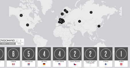 Maps Mania: The 2018 Winter Olympics Medal Map