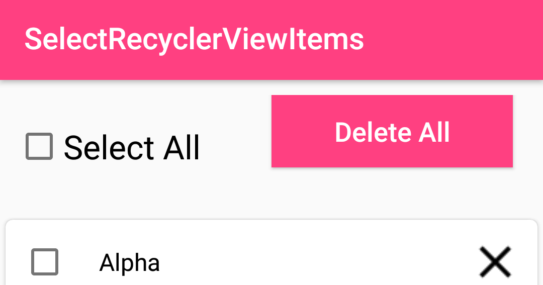 Android Development Tutorials Delete List Items Using Check Box In Recyclerview